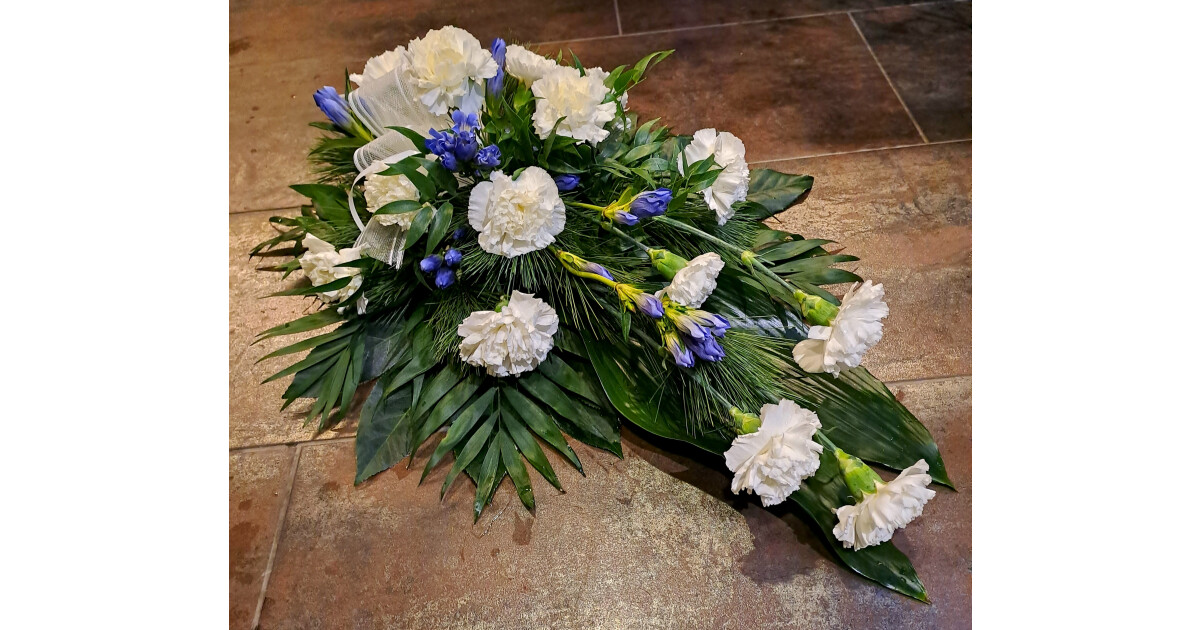 Sininen gentiana ja valkoinen neilikka » Kukka-Anemone